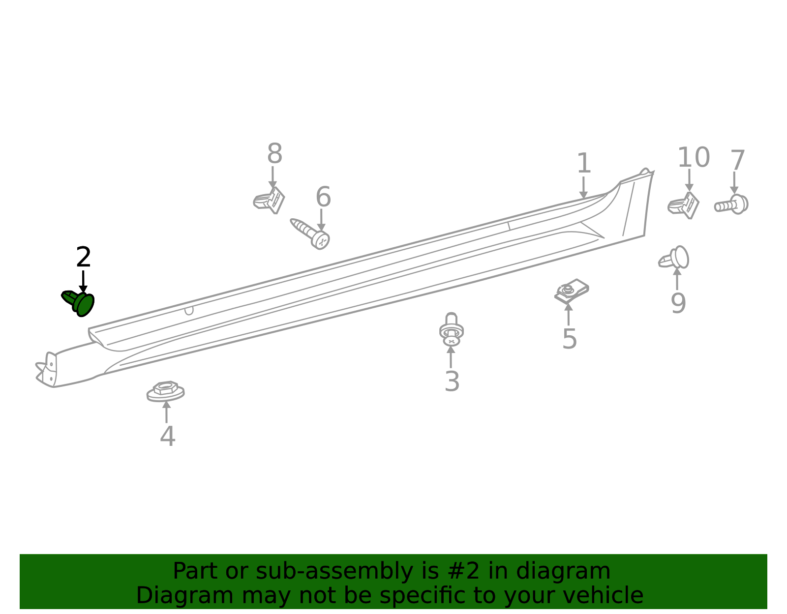 2012-2025 Toyota Rocker Molding Clip 75867-52020 | Toyota Parts Center