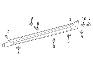 Genuine Toyota Rocker Molding Clip part# 75867-52020 for 2012-2024 ...