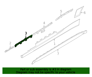 51778081014 - 2021-2024 BMW M4 Rocker Molding Support (51-77-8-081-014 ...