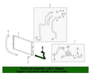 2012-2015 Chevrolet Camaro Turbocharger Intercooler Hose 22789482 ...
