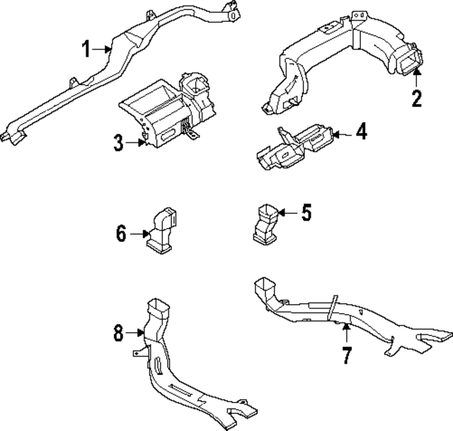 2022-2024 Nissan Pathfinder Center Duct 27860-6TA0A | Hoffman Nissan Parts