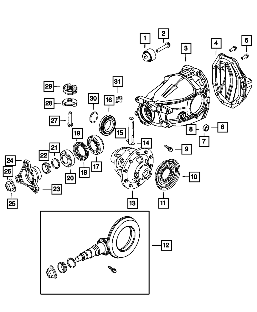 2005-2010 Mopar Seal, Pinion Gear 52114832AA | TascaParts.com