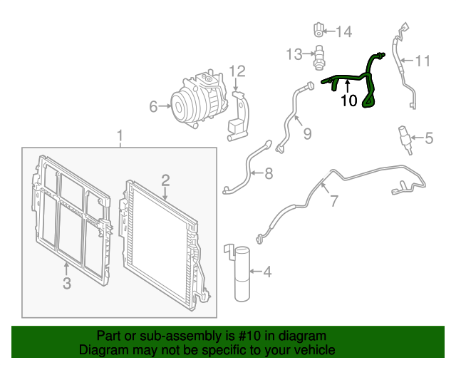 221-830-17-17 - AC Hoses 2008-2014 Mercedes-Benz | Mercedes-Benz USA Parts