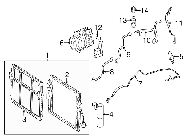 221-830-16-16 - AC Hoses 2007-2011 Mercedes-Benz | Mercedes-Benz USA Parts