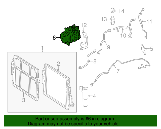 2007-2014 Mercedes-Benz A/C Compressor 002-230-81-11-80 | MB Dealer Parts