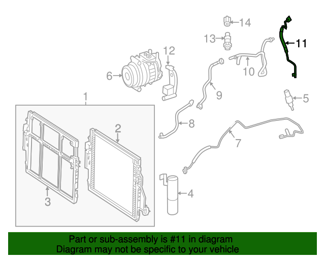 221-830-13-17 - AC Hoses 2006-2014 Mercedes-Benz | AutoNationParts.com