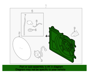 2012-2014 Kia Rio Shroud Radiator 25350 1W050 | TascaParts.com