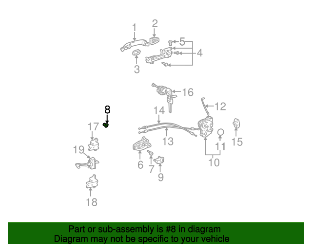 1991-2023 Toyota Handle, Inside Grommet 90189-05003 | Toyota Parts Center