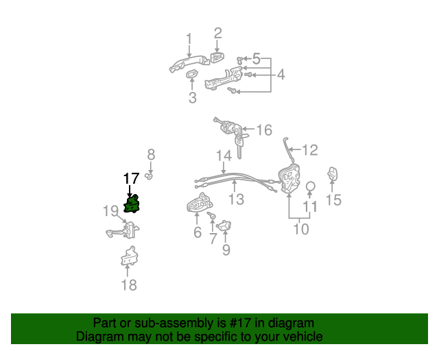 68720-35031 - Door Hinge 2003-2009 Toyota 4Runner | AutoNation Parts