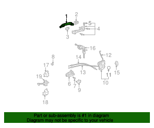 2003-2013 Toyota Handle, Outside 69211-28070-C1 | Toyota Parts Center