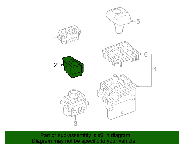 2010-2020 Mercedes-Benz Push-Button Switch 207-820-75-10-2A17 ...