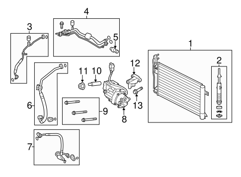 Condenser, Compressor & Lines for 2012 Ford Fusion | Genuine OEM Ford ...