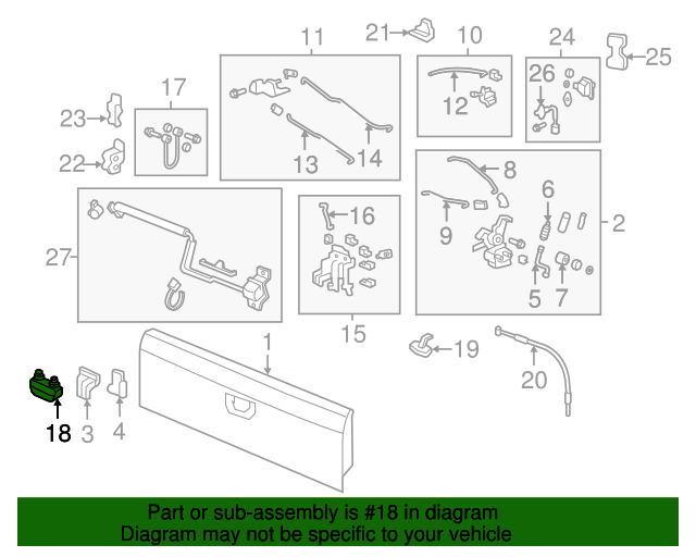 74810-SJC-A01ZK - Handle Assembly Tailgate (Upper)*R529P* (Dark Cherry ...
