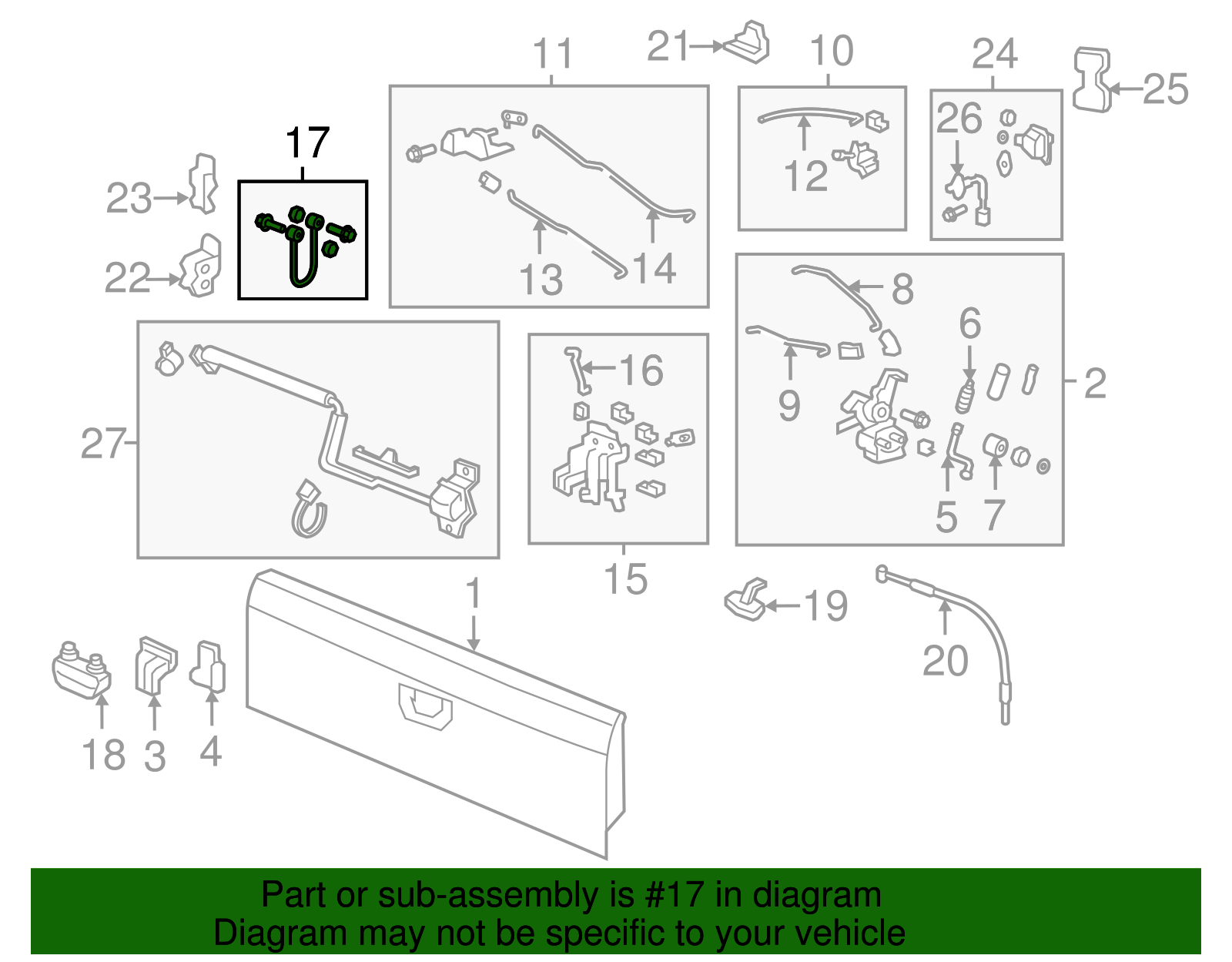 2006-2025 Honda Ridgeline Support Cable 74910-SJC-A02 | OEM Parts Online