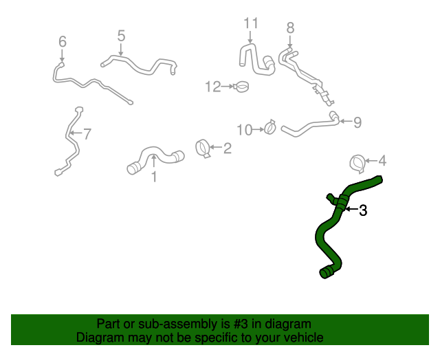 2007-2016 Volvo Lower Hose 32249279 | TascaParts.com