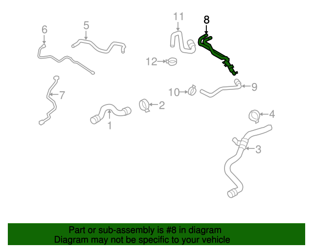 2007-2016 Volvo Heater Hose 31368257 | TascaParts.com