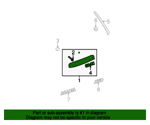 2009-2017 GMC Bright Chrome Liftgate Center Applique 22786317 GM ...