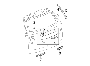 2009-2017 GMC Bright Chrome Liftgate Center Applique 22786317 GM ...