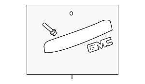 2009-2017 GMC Bright Chrome Liftgate Center Applique 22786317 GM ...