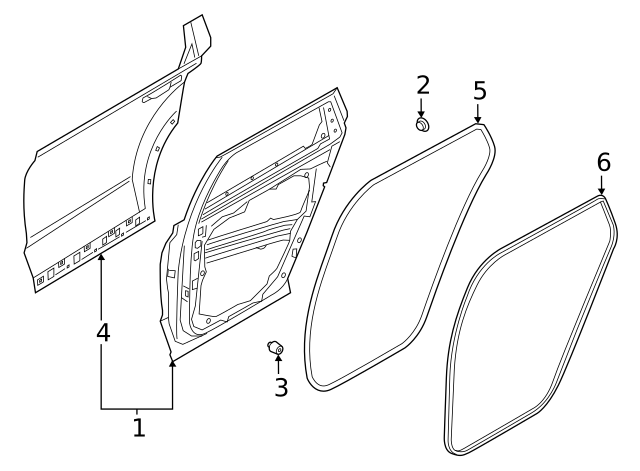 77004-S8010 - Door Shell 2020-2024 Hyundai Palisade | Group 1 Auto Parts