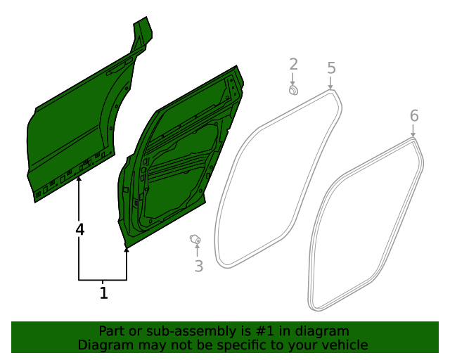 77004-S8010 - Door Shell 2020-2024 Hyundai Palisade | Group 1 Auto Parts
