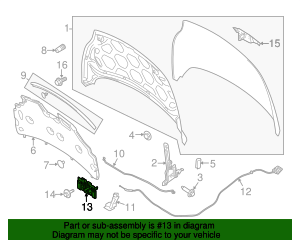 2011-2013 Ford Fiesta Latch CA6Z-16700-A | OEM Parts Online