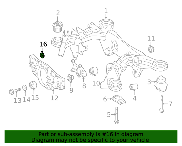 002-990-40-50 - Front Cross-Member Nut 2015-2021 Mercedes-Benz ...