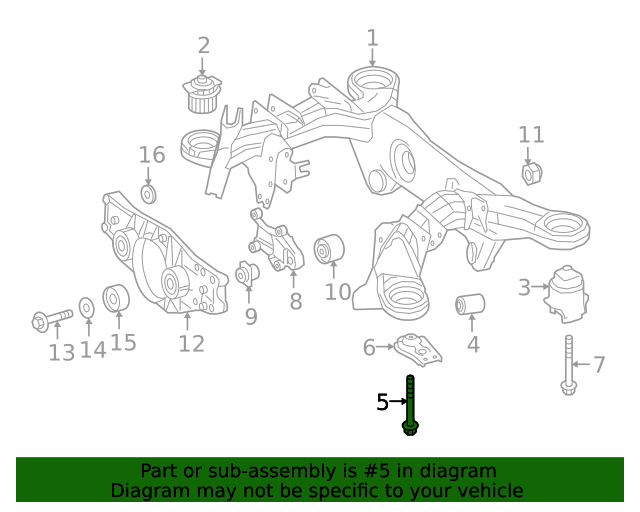 005-990-57-00 - Suspension Cross-Member Stop Bolt 2015-2021 Mercedes ...