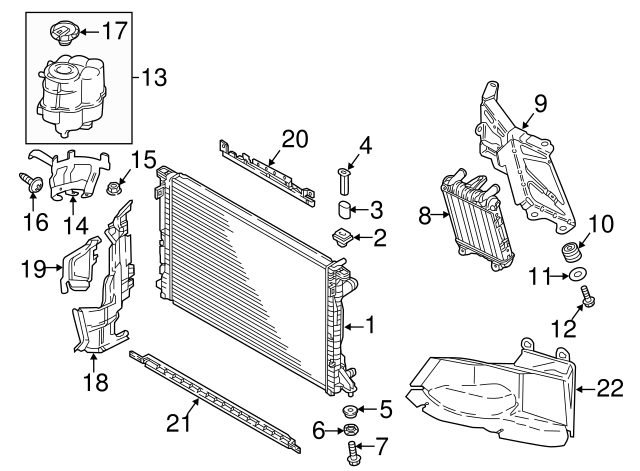 2018-2019 Audi S4 Radiator Support Air Duct 8W0-121-333-G | AutoNation ...