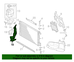 2018-2019 Audi S4 Radiator Support Air Duct 8W0-121-283-AN ...