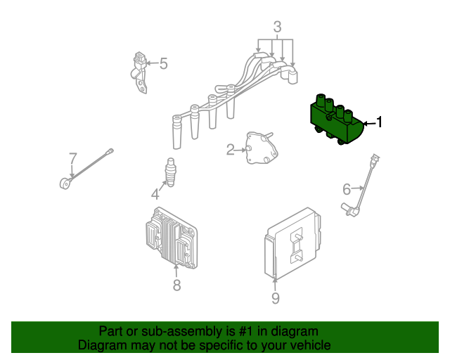 2004-2008 Chevrolet Ignition Coil 25182496 GM | GMPartsDirect.com