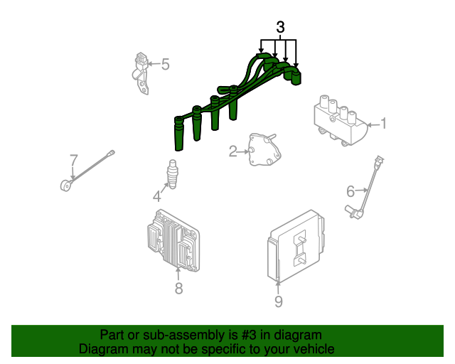 96497773 - Spark Plug Wire Set 2004-2011 Chevrolet | Group 1 Auto Parts