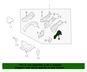 1999-2005 Mazda Miata Inner Pillar NCY0-71-11X | RealMazdaParts.com