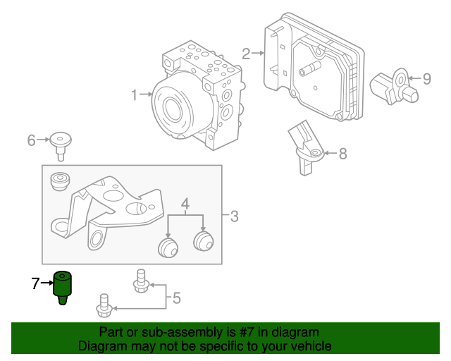 W303933 2012-2018 Ford ABS Hydraulic Assembly Nut | Fairway Ford Parts