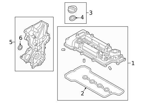 Valve & Timing Covers for 2018 Hyundai Kona | OEM Parts Online