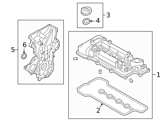 2018-2021 Hyundai Kona Timing Cover 21350-2B800 | OEM Parts Online