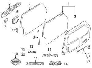 90878-EA000 - Bumper 2005-2015 Nissan Xterra | Nissan Parts ...