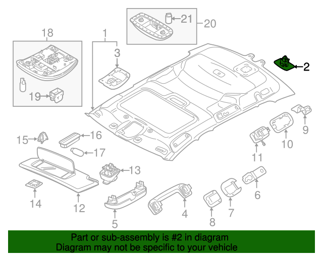 2004-2018 Volvo Headliner Clip 30676429 | TascaParts.com