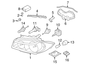 63117187862 - 2008-2013 BMW Headlamp Assembly Gasket (63-11-7-187-862 ...