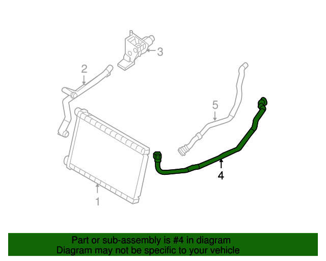 64-21-9-178-427 - Hose f engine inlet and heater radiator 2006-2013 BMW ...
