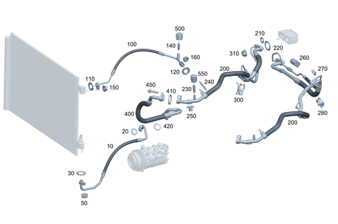 Refrigerant Line Routing for 2023 Mercedes-Benz C300 | Mercedes-Benz ...