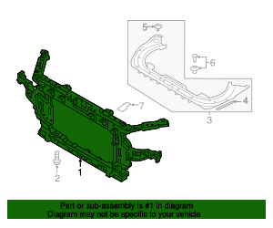 2017-2019 Genesis G90 Radiator Support 64101-D2000 | World OEM Parts ...