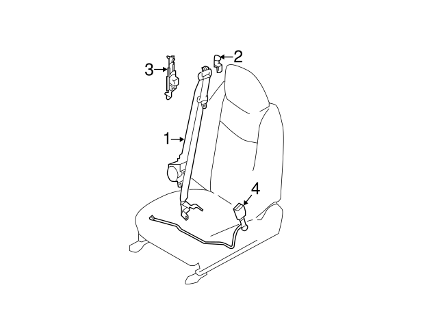2015-2016 Nissan LEAF Buckle 86843-3NF5A | QuirkParts