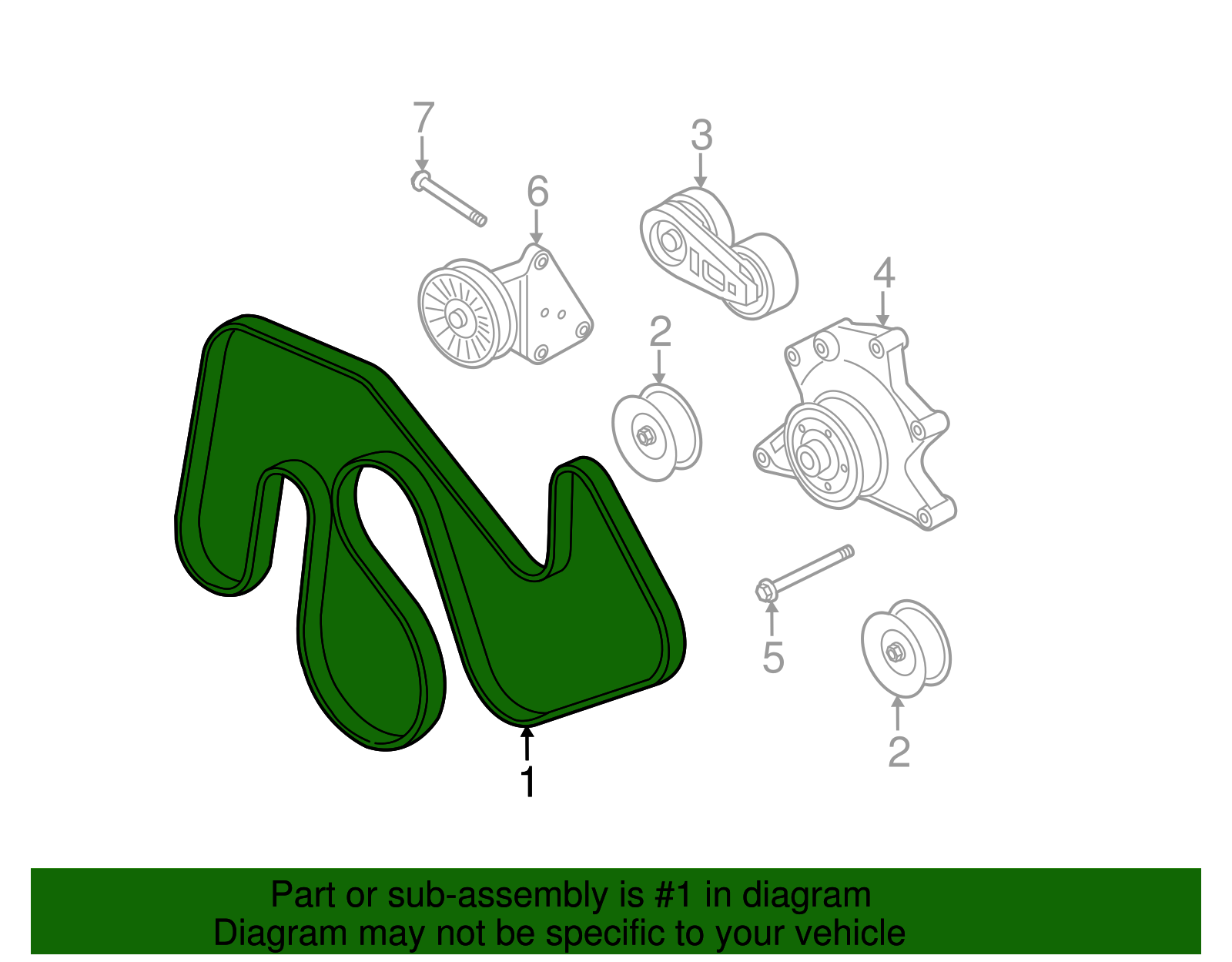 BC3Z-8620-C - Serpentine Belt 2011 Ford | Ford Parts Online Depot