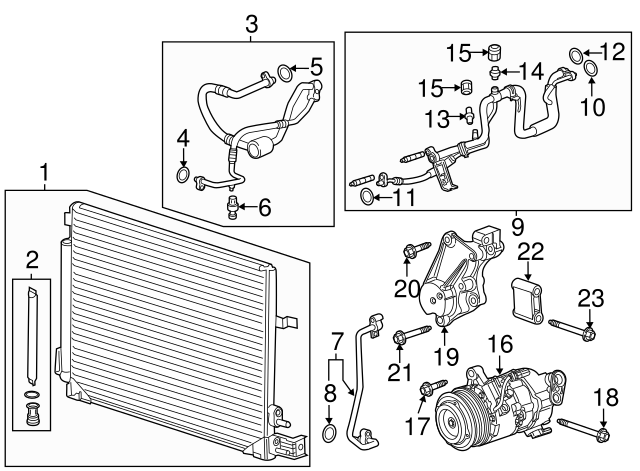 GM Parts | Air Conditioning Compressor and Clutch Kit with Coil ...
