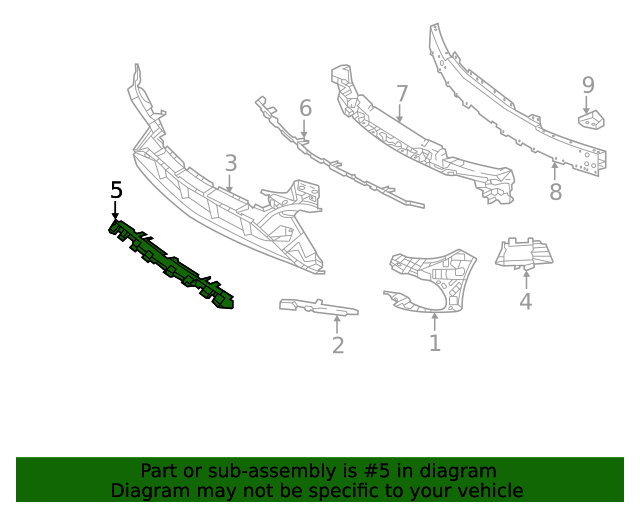 2015-2020 Mercedes-Benz Basic Carrier For Bumper 213-885-47-06 ...