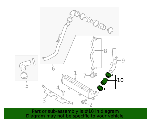 2017-2021 Hyundai Inter-Cooler Hose 28261-2B780 | OEM Parts Online