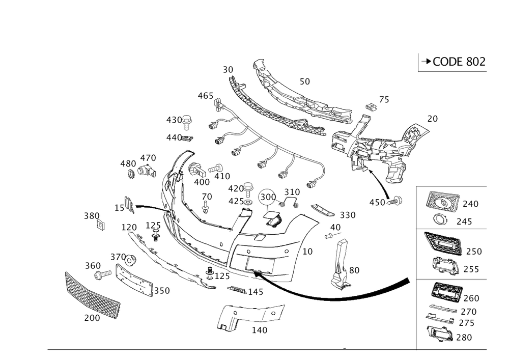 204-885-20-65 - Basic Carrier 2010-2015 Mercedes-Benz | Mercedes-Benz ...