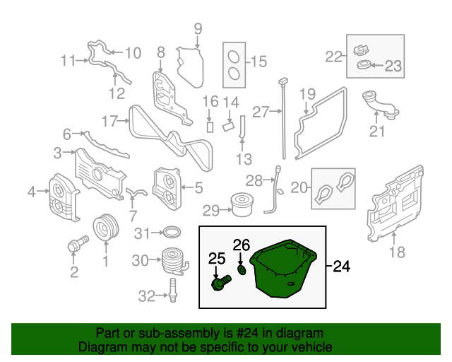 2005-2020 Subaru Oil Pan Ay Engine 11109AA151 | TascaParts.com