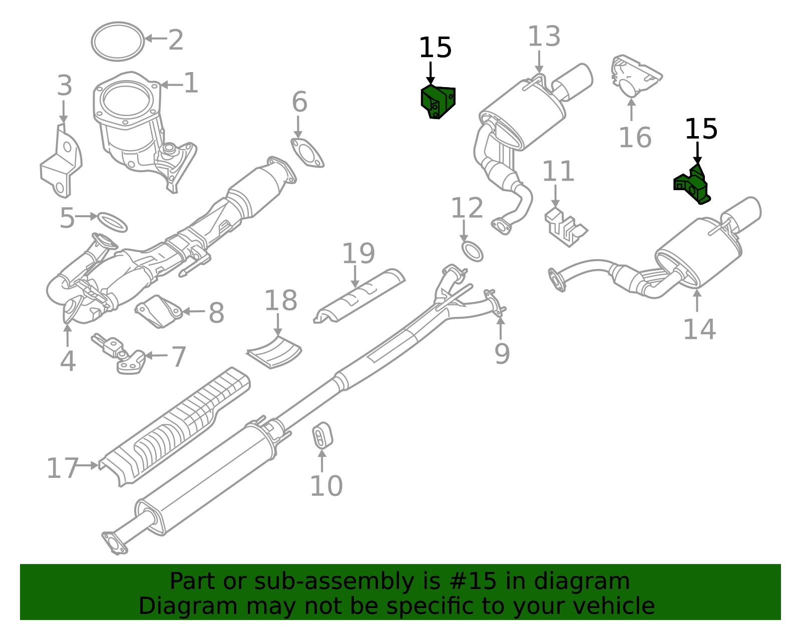 2013-2023 Nissan Rear Muffler Mount Cushion 20651-3TA0B | Nissan Parts Plus